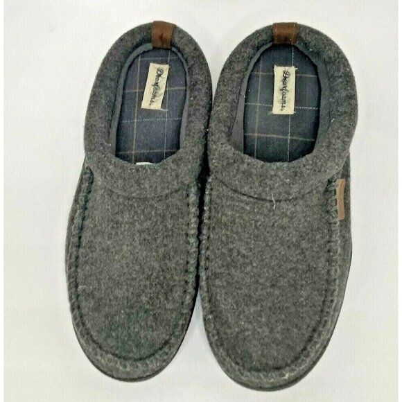 dearfoams | Shoes | Dearfoams Slippers Mens Size L 1 12 Grey Wool Blend ...